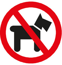 No dog sign Royalty Free Vector Image - VectorStock