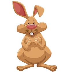 Playful rabbit cartoon standing in front Vector Image