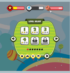 Mobile bubble shooter game screen Royalty Free Vector Image