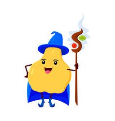 Cartoon groovy yellow melon fruit retro character Vector Image