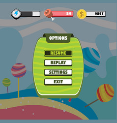 Mobile bubble shooter game screen Royalty Free Vector Image