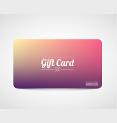 Modern simple gift card template Royalty Free Vector Image