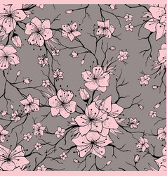 Sakura branch hand drawn Royalty Free Vector Image