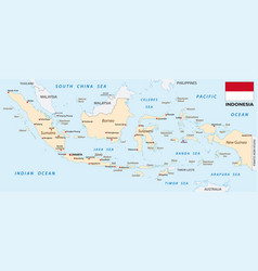 Bandund administrative map indonesia Royalty Free Vector