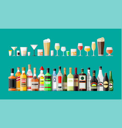 Alcohol borders Royalty Free Vector Image - VectorStock