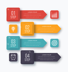 9 infographics rectangle paper index with data Vector Image