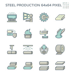 Steel production icon Royalty Free Vector Image