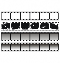 Old grunge long film strips vintage filmstrips Vector Image