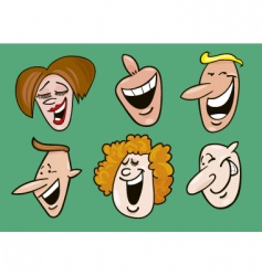 Cartoon laughing people Royalty Free Vector Image - VectorStock