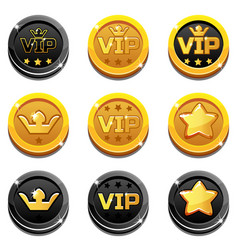 Game gold coins Royalty Free Vector Image - VectorStock