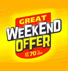 Weekend coming - flat design Royalty Free Vector Image