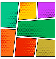 Empty comic book template background design Vector Image