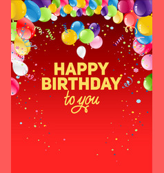 Festive happy birthday card template Royalty Free Vector