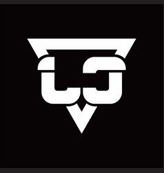 Lc logo monogram with hexagon shape and outline Vector Image