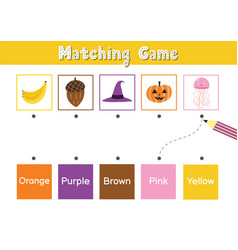 Orange color cut elements and match them Vector Image