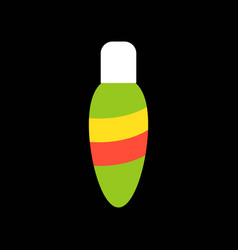 Led light bulb merry christmas related icon set Vector Image