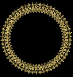 Floral modern round frame Royalty Free Vector Image