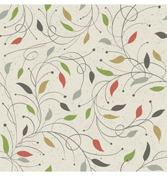 Victorian leaves seamless pattern Royalty Free Vector Image