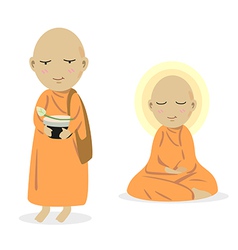 Medieval monk scribe character writing a chronicle