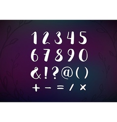 Calligraphic brush pen font hand drawn Royalty Free Vector