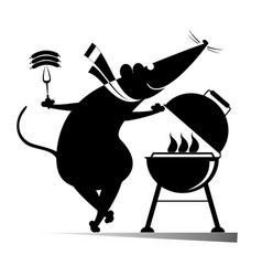 Barbecue silhouettes Royalty Free Vector Image