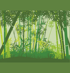 Two pandas in bamboo forest Royalty Free Vector Image