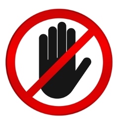 Stop hand sign Royalty Free Vector Image - VectorStock