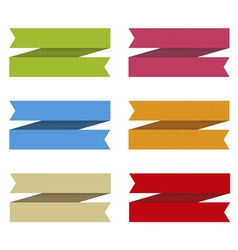 Watercolors ribbons and banners for text Vector Image