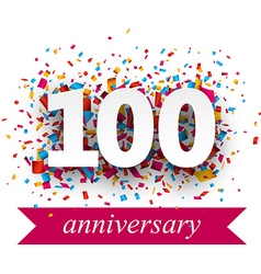 One year paper confetti sign Royalty Free Vector Image