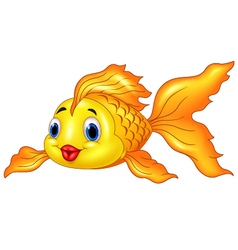 Cartoon goldfish queen Royalty Free Vector Image
