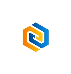 Polygon company logo Royalty Free Vector Image