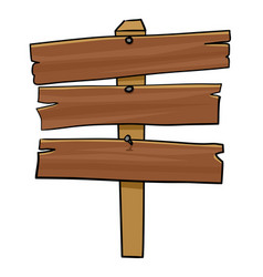 Old wooden double direction sign Royalty Free Vector Image