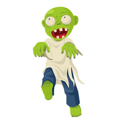 Cartoon halloween zombie kid character Royalty Free Vector