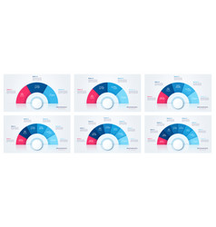 Circle chart infographic template with 6 options Vector Image