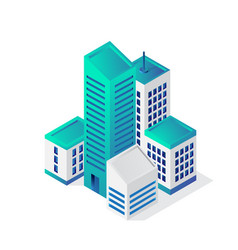 Threed office building Royalty Free Vector Image