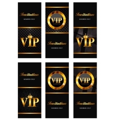 Vip invitation and card set Royalty Free Vector Image