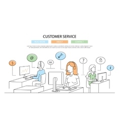 Customer support service assistant call help vector by vladwel - Image ...