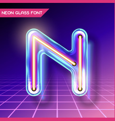 Neon letter Royalty Free Vector Image - VectorStock