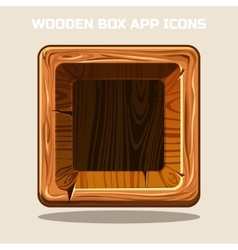 Wooden box game element Royalty Free Vector Image