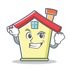 Okay house character cartoon style Royalty Free Vector Image