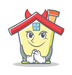Okay house character cartoon style Royalty Free Vector Image