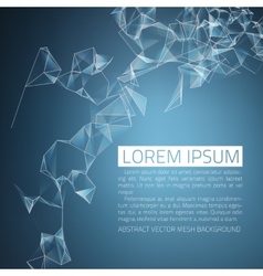 Polygonal wireframe mesh futuristic with rocket Vector Image