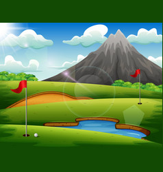Golf course Royalty Free Vector Image - VectorStock