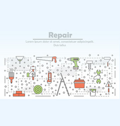 Banner with sunflowers simple line art Royalty Free Vector