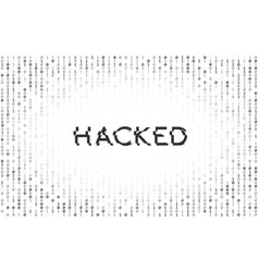 Binary code background black and white Royalty Free Vector