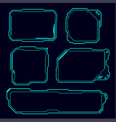 Hud element frame futuristic interface cyberpunk Vector Image