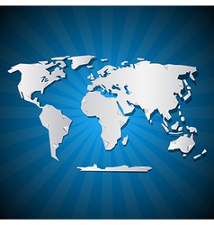 Paper hand drawn green world map Royalty Free Vector Image