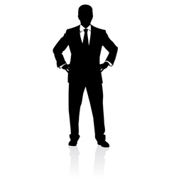 Business man isolated on white Royalty Free Vector Image