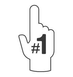 Chef number one index finger on cartoon Royalty Free Vector