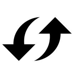 Counter blue and orange arrows exchange symbol Vector Image